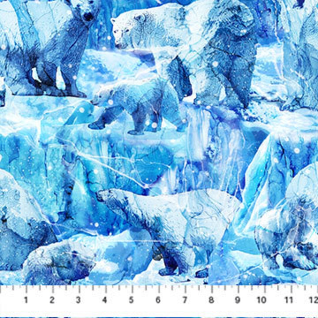 Packed Bears Cotton Fabric, DP27003-44, Illuminations, Northcott ...