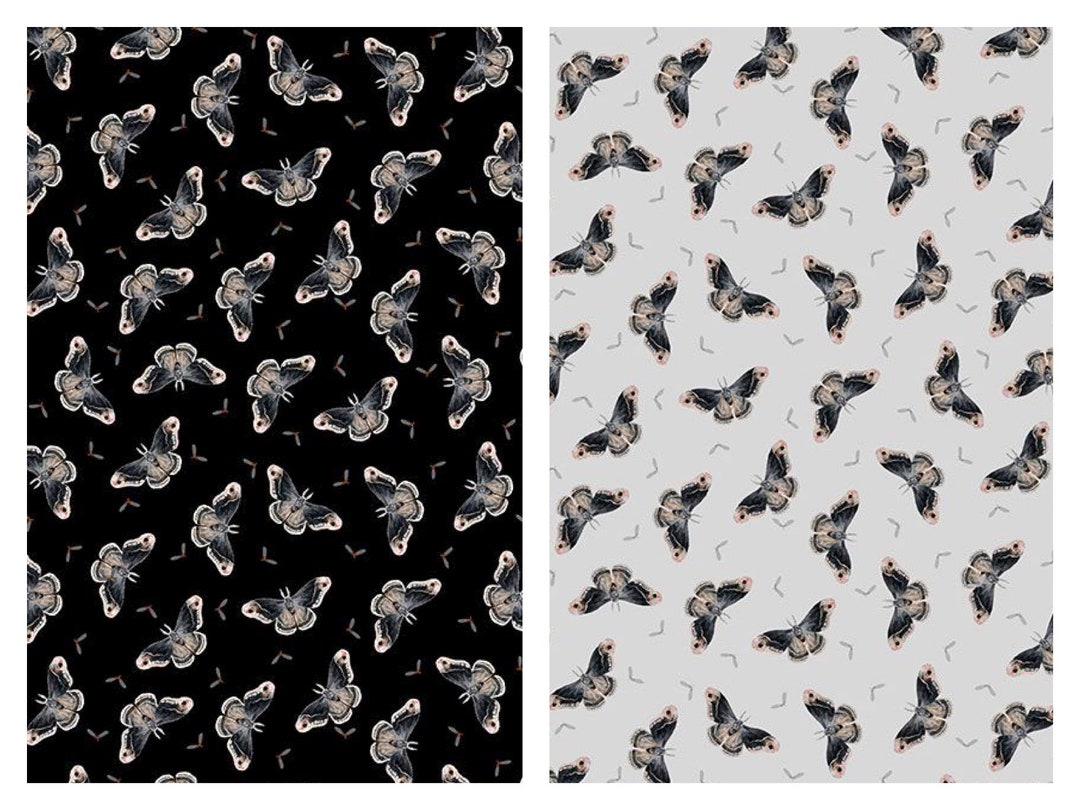 Free Flow Moths Cotton Fabric, Moonflower 2725 Dear Stella Fat Quarter ...