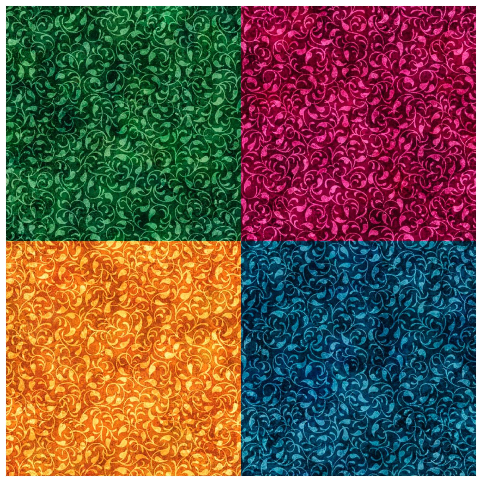 Vines Cotton Fabric, 30765 Enchanted Morris Creative QT Fabrics, FQ Fat ...