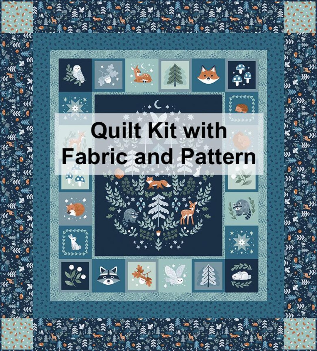 Twilight Creatures Quilt Kit With Fabric and Pattern for Quilt Top ...