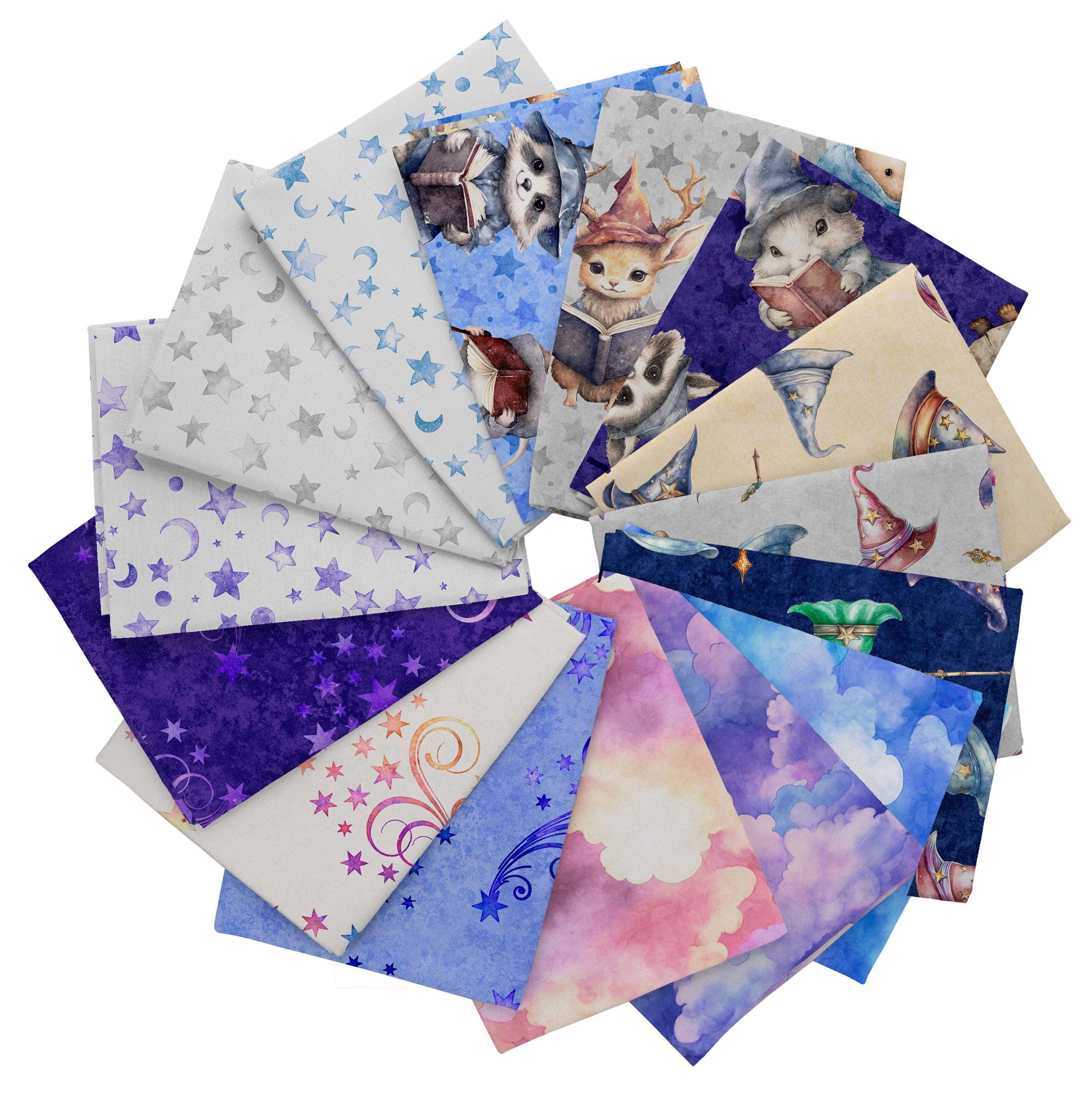 Clouds Cotton Fabric, Lil Wizards 30553 QT Fabric Morris Creative FQ ...