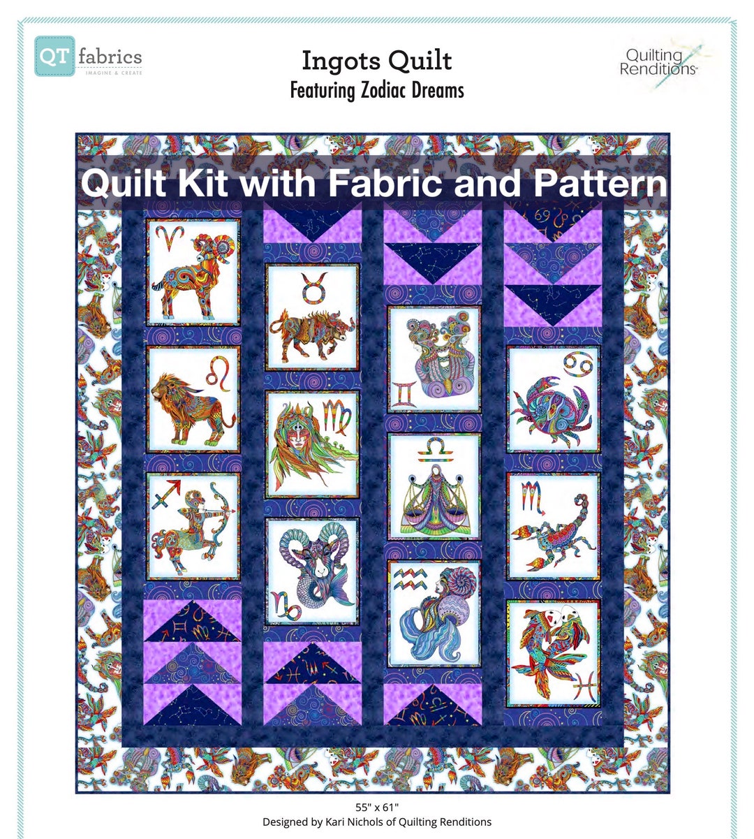 Ingots Quilt Kit With Fabric and Pattern for Quilt Top and Binding ...