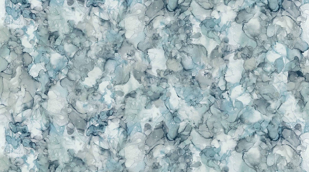 Moody Blues Watercolor Texture 108 Inch Wide Backing Cotton Fabric ...