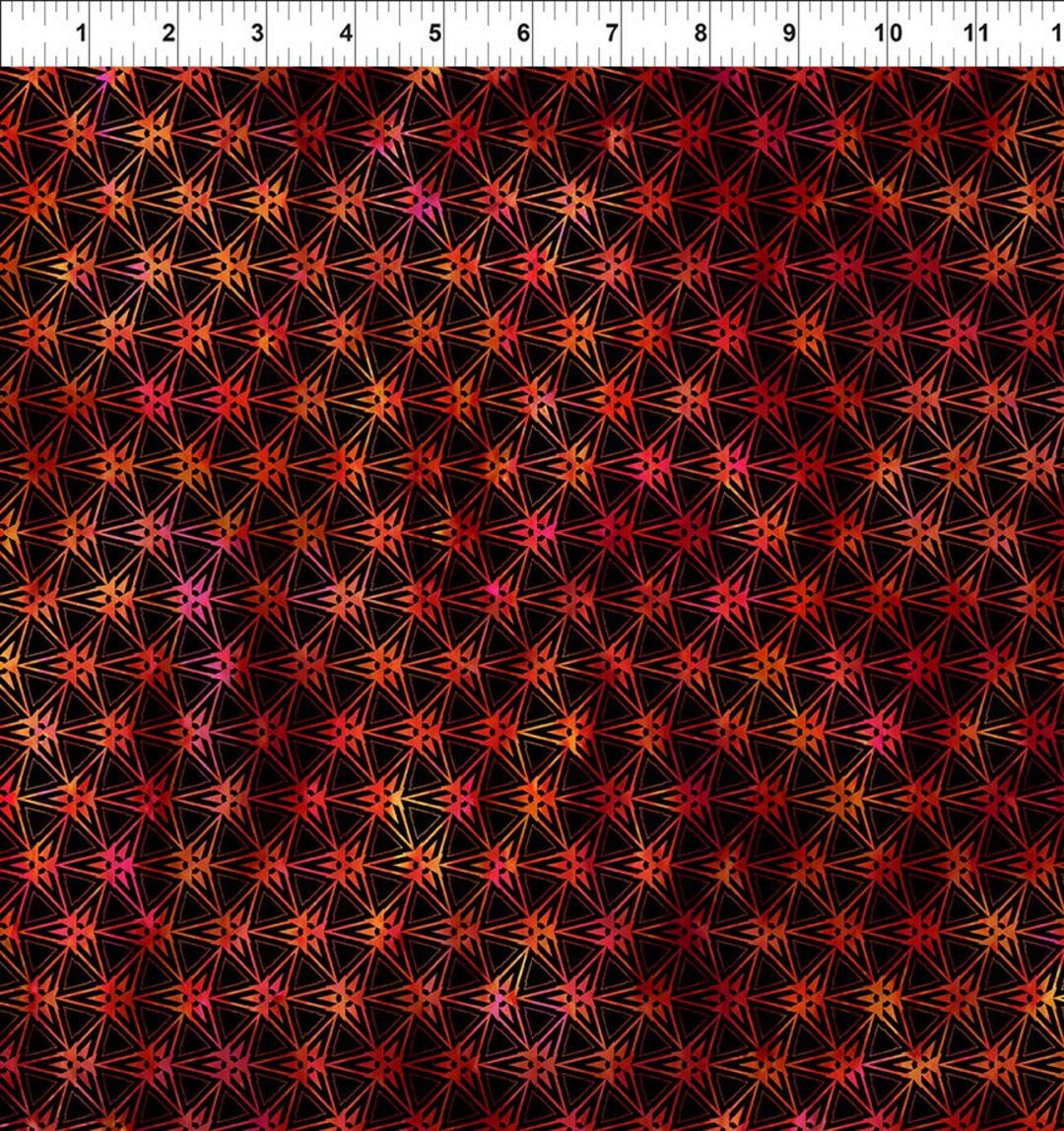 Red Stellar Cotton Fabric, Sci-fi Jason Yenter in the Beginning 7SCI1 ...