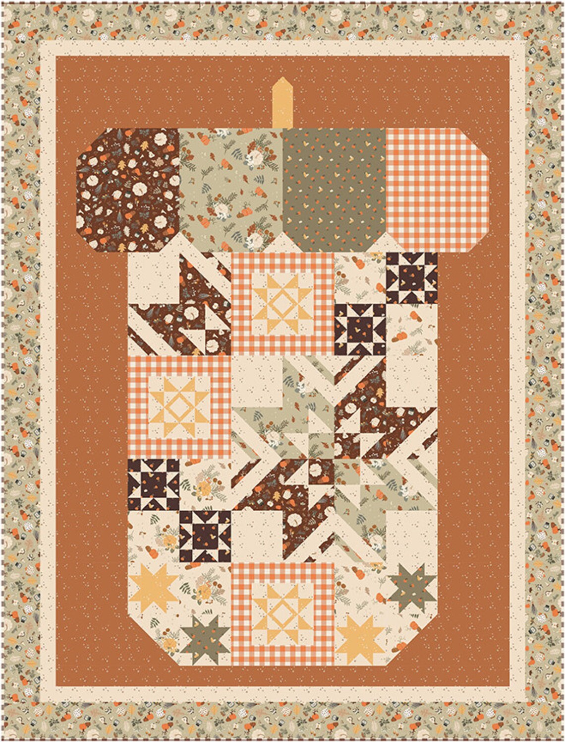 Acorn Acre Quilt Kit With Fabric and Pattern for Quilt Top & Binding ...