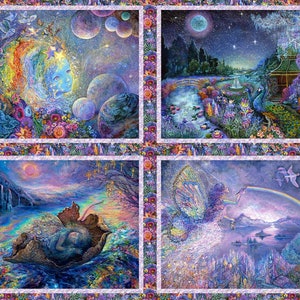Celestial Panel Cotton Fabric, Astral Voyage, Josephine Wall 3 Wishes ...