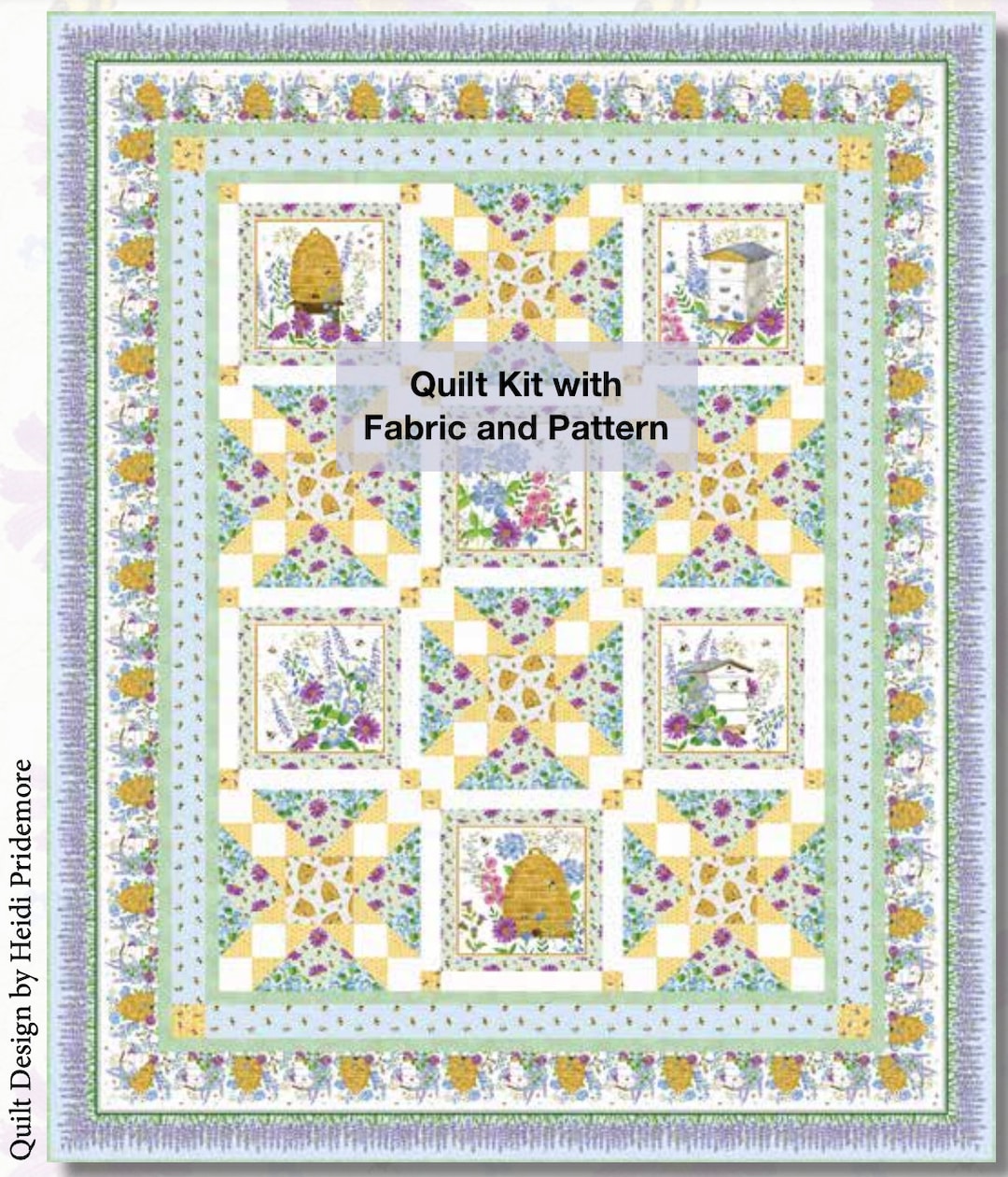 Buzzy Bee Quilt Kit With Fabric and Pattern for Quilt Top & Binding ...