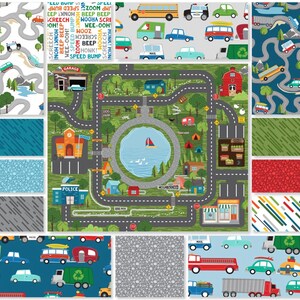 13 Piece Beep Beep Fat Quarter Bundle With Optional Play Panel Cotton ...