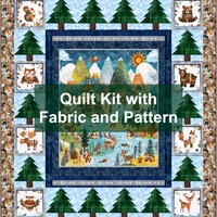 LOOKOUT ~ Quilt Pattern ~ 3 Sizes ~ Bear, Rabbit, Deer, Trees ...