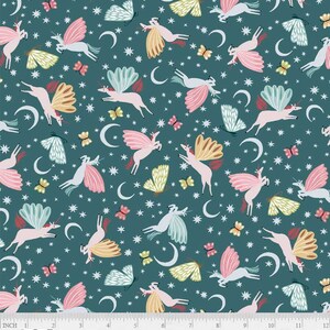 Tossed Unicorns Cotton Fabric MKIN5283 Mystical Kingdom P&B Textiles FQ ...