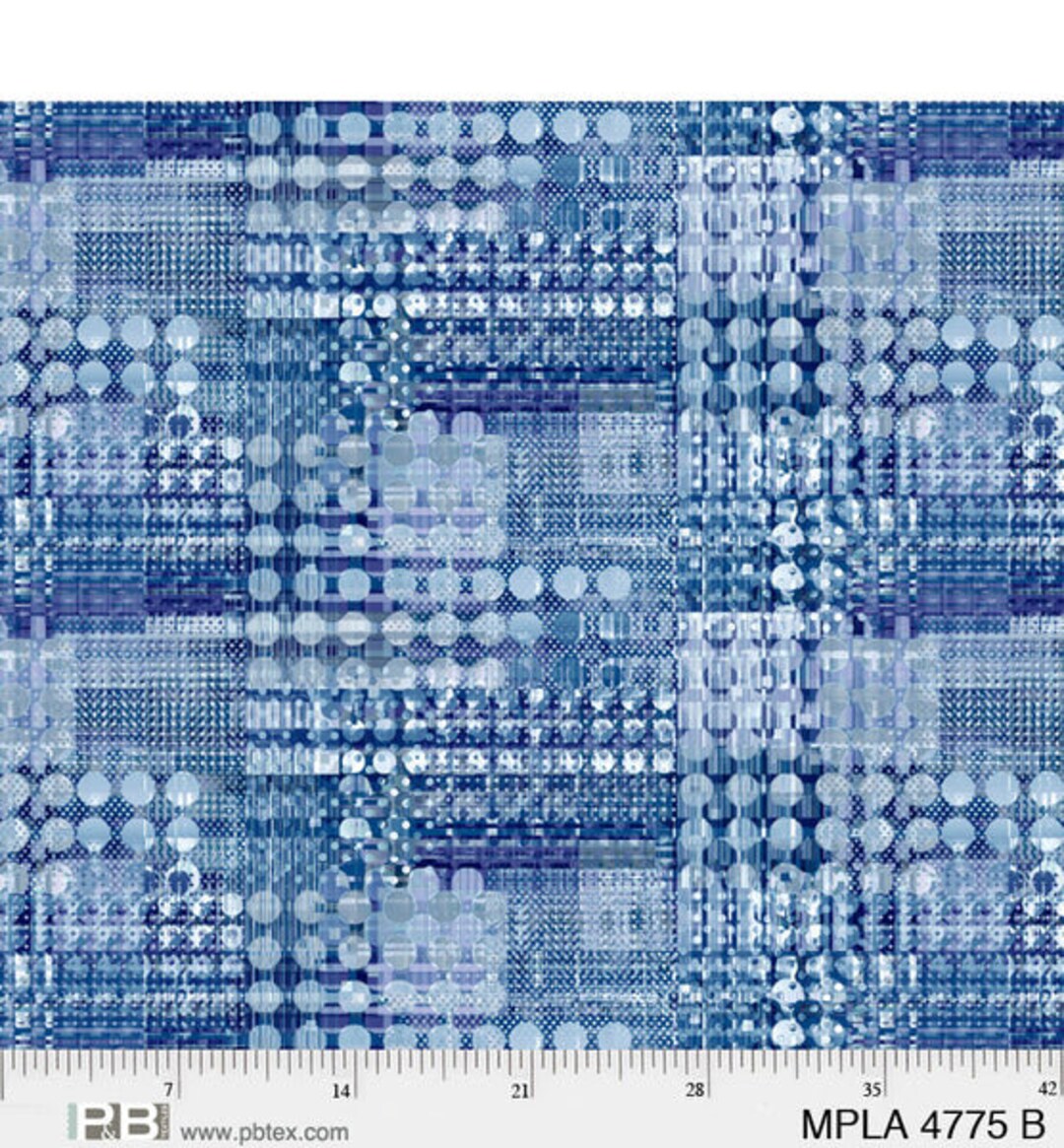 Mod Plaid 108 Wide Backing Cotton Fabric MPLA 4775B P&B Textiles ...