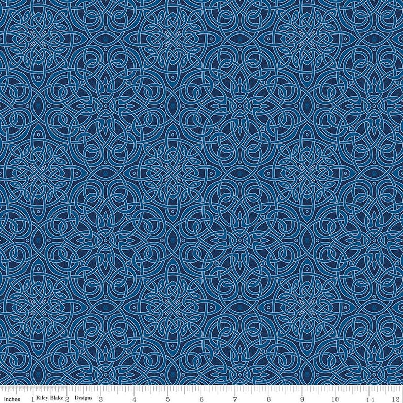 Celtic Knots Cotton Fabric, Celtic Cats CD16583, Brigid Ashwood, Riley ...