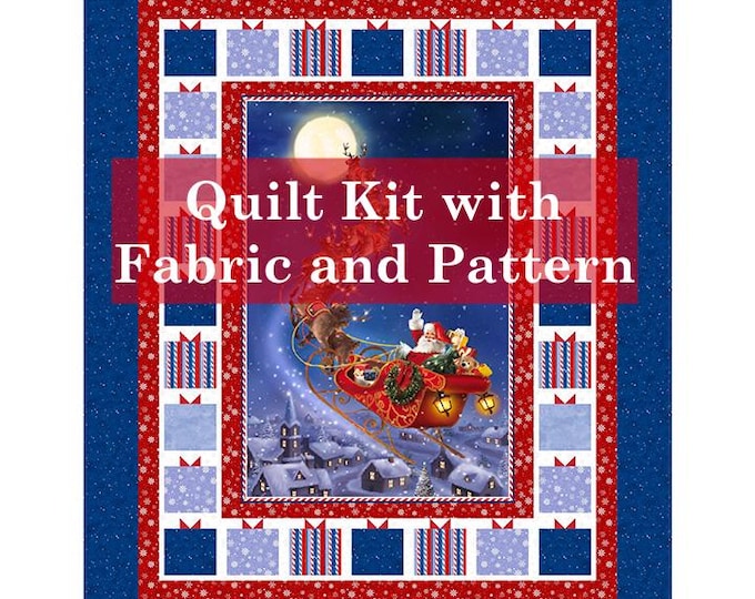 Santa's Edge Quilt Kit With Fabric and Pattern for 43x60 Quilt Top ...