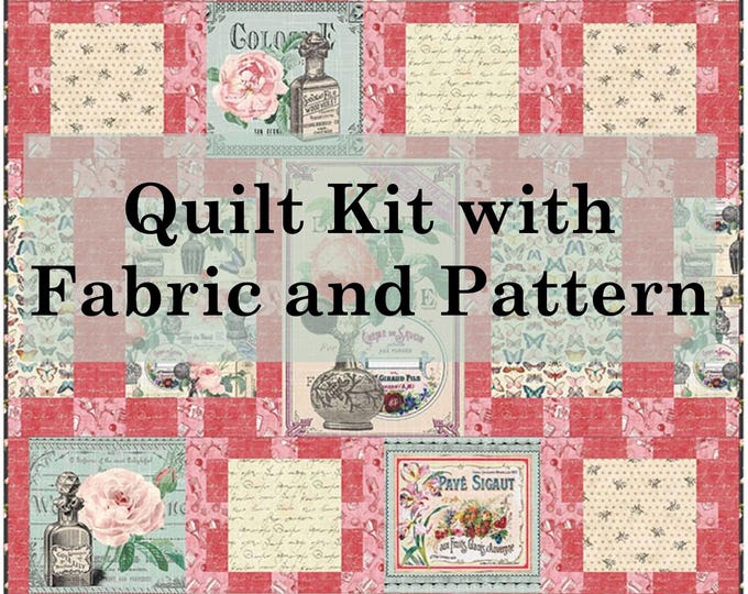 Lily Pond Quilt Kit With Fabric and Pattern for 62x70'' Quilt Top and ...