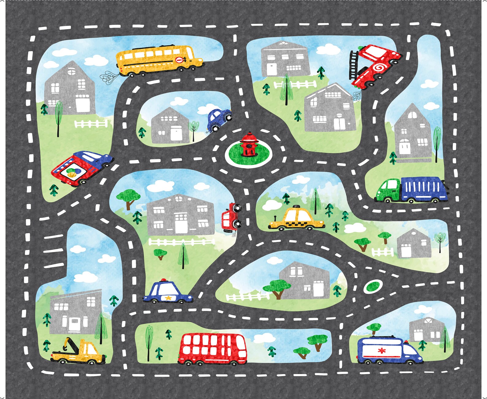 Beep Beep Play Transportation Panel Quilt Kit With Fabric and - Etsy