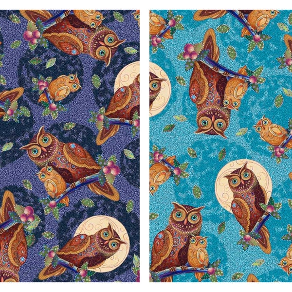 Owl Cotton Fabric - Etsy