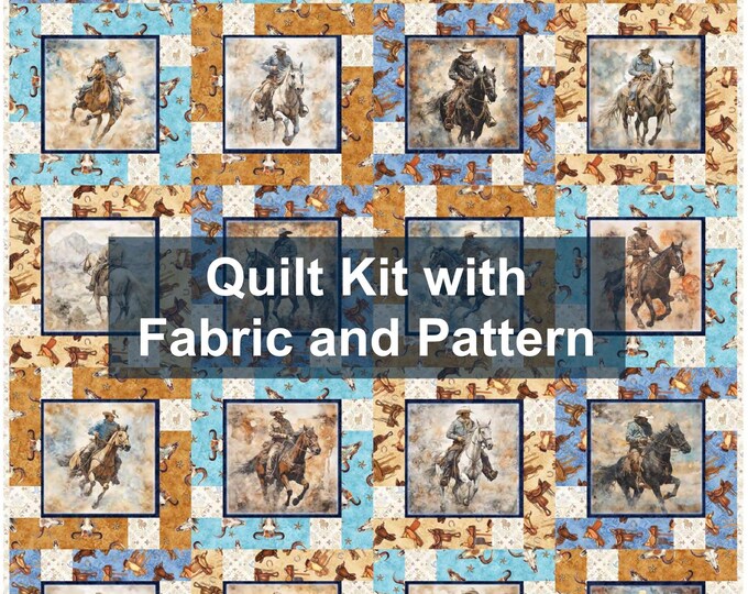 Block Talk Quilt Kit With Fabric and Pattern for Quilt Top & Binding ...