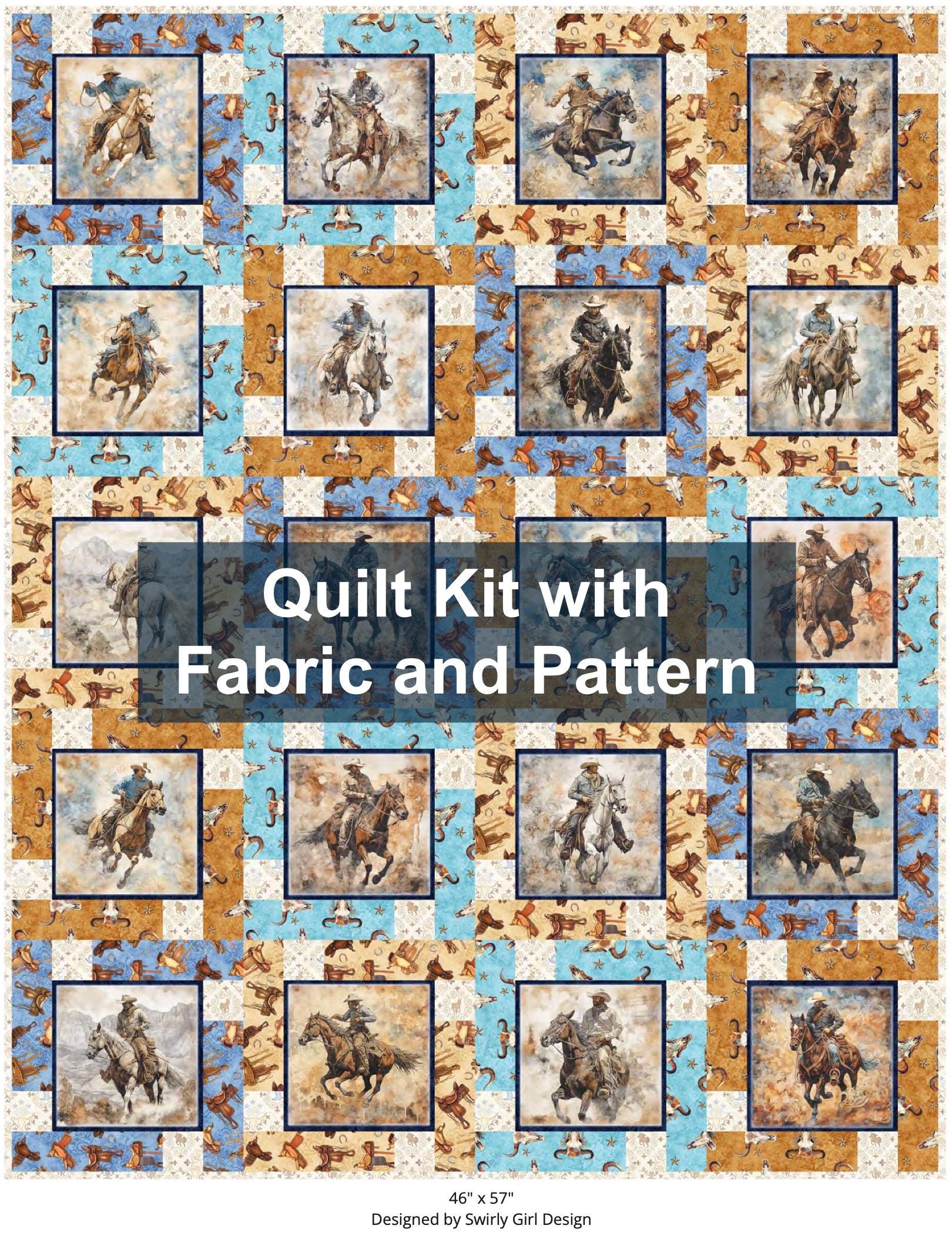 Block Talk Quilt Kit With Fabric and Pattern for Quilt Top & Binding ...