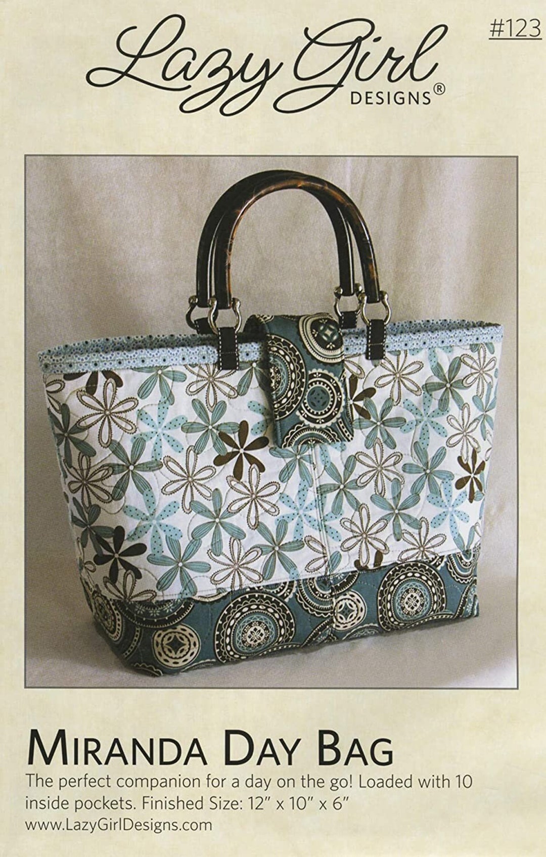 Miranda Day Bag by Lazy Girl Designs. LGD123, Tote Bag Pattern Paper ...