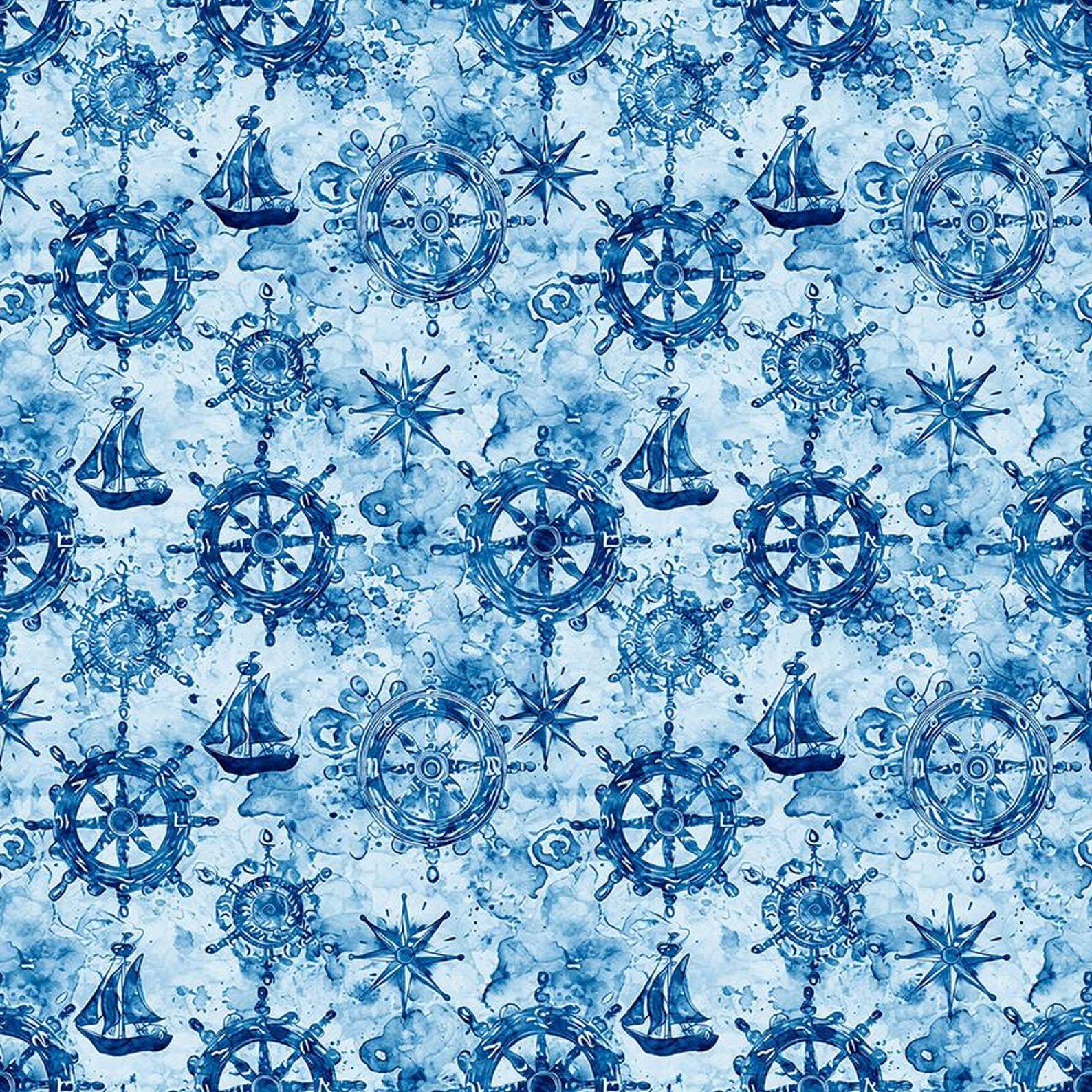Deep Blue Sea Quilt Kit With Fabric and Pattern for Quilt Kit & Binding ...