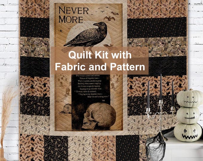 Gothic Halloween Splendor Quilt Kit With Fabric and Pattern for Quilt ...