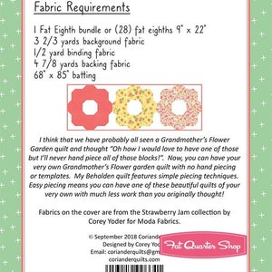 Beholden Quilt Pattern, Corey Yoder for Coriander Quilts, 60 X 77 ...