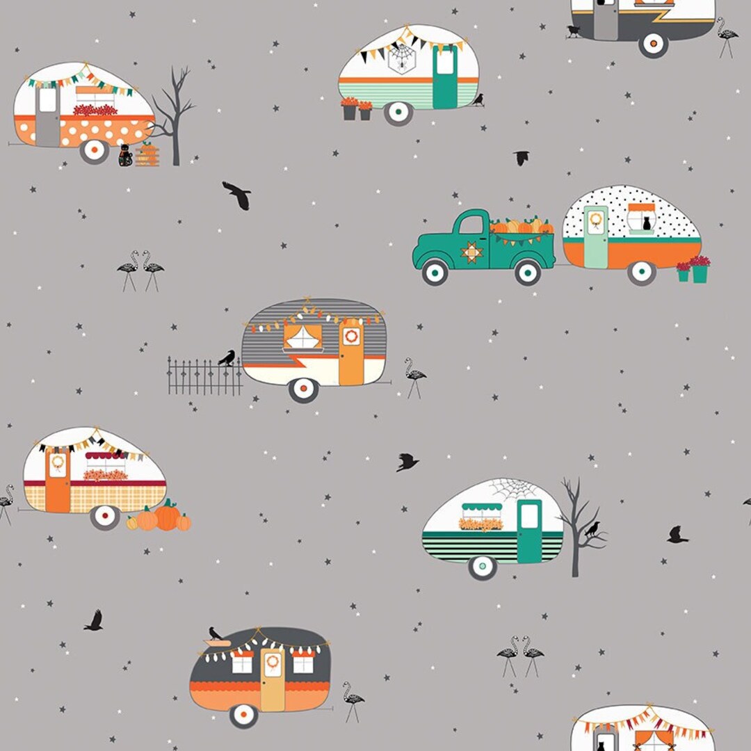 Main Camper Scenic Halloween Cotton Fabric 13110 Haunted Adventure ...