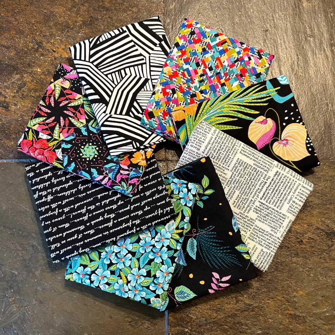 8 Pc Hothouse Magic Fat Quarter Bundle W/optional Panels, Complete ...