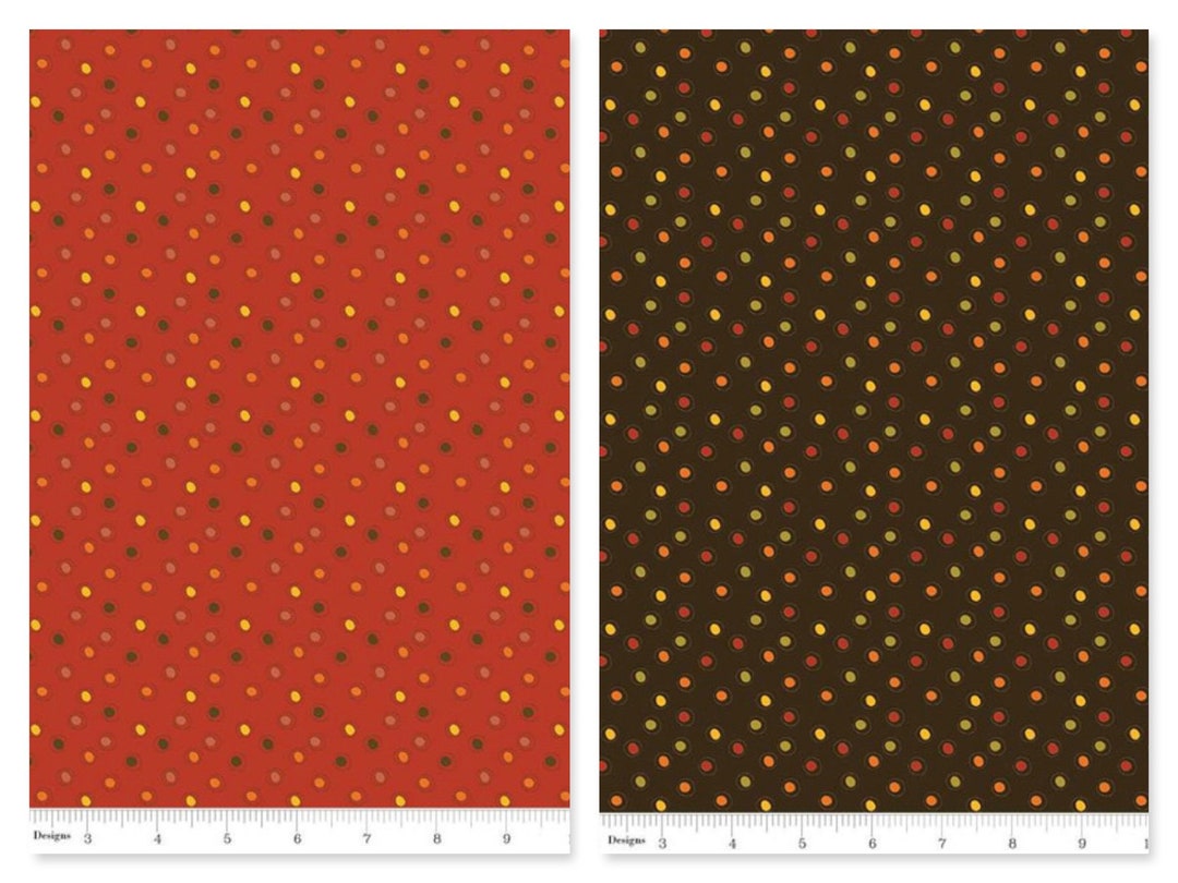 Dots Cotton Fabric, Awesome Autumn Riley Blake Fall Thanksgiving ...