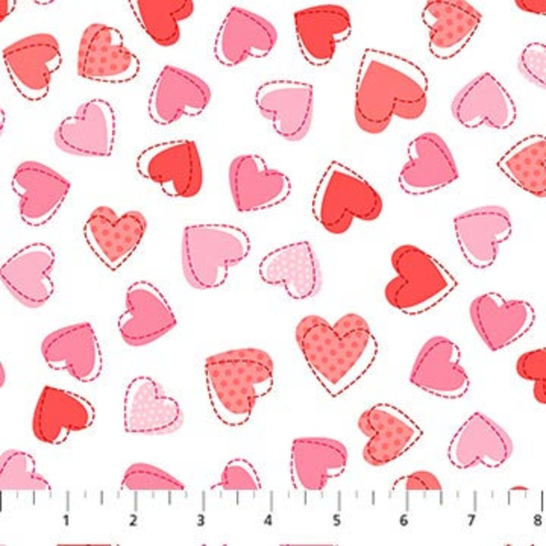 Quilty Hearts Cotton Fabric, Lovey Dovey Patrick Lose 10402-10 ...