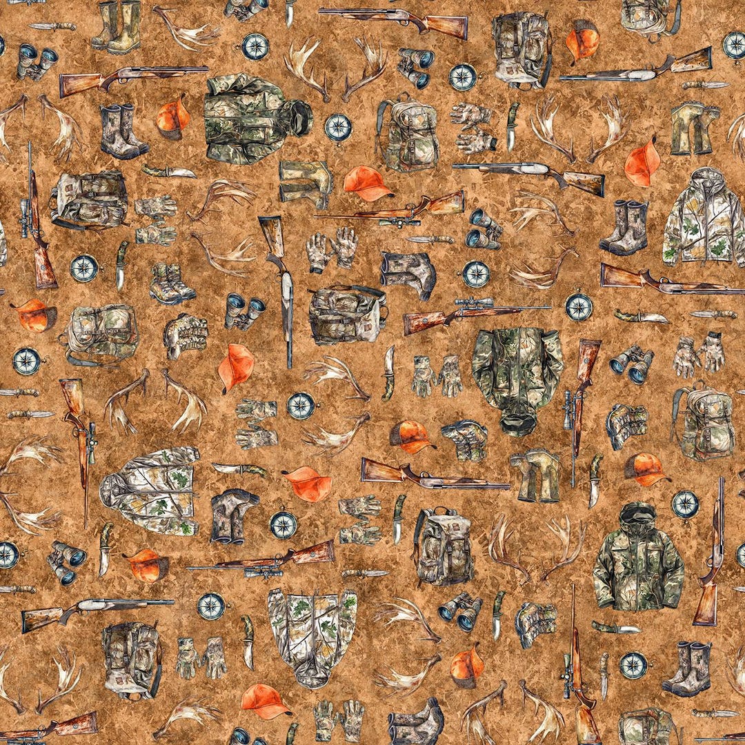 Hunting Equipment Cotton Fabric, 31410-T Forest Field & Stream, Morris ...