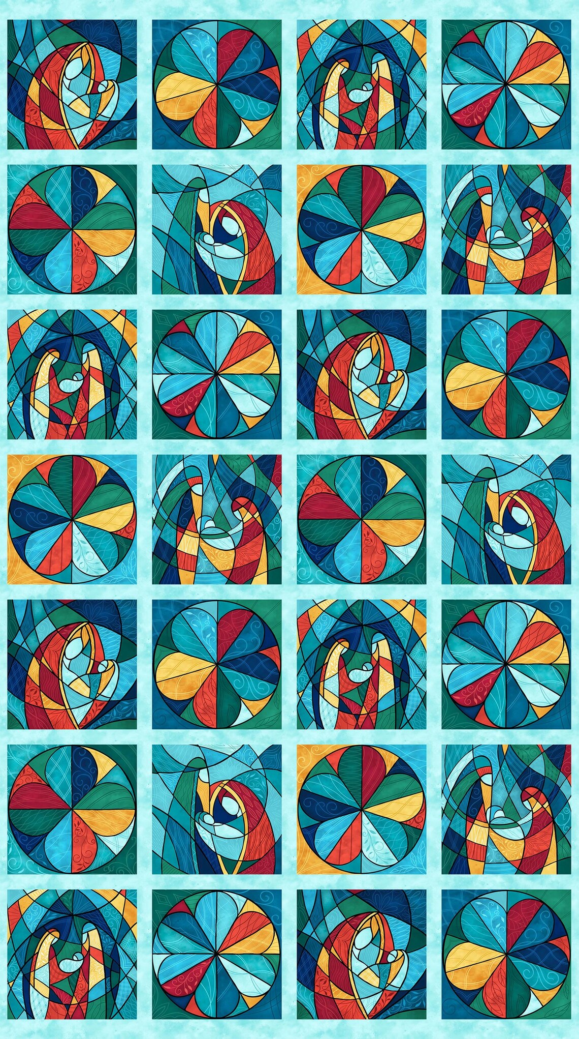 24" Nativity Blocks Cotton Fabric Panel, Alison Mcgarrigle, Nativity ...