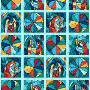 24" Nativity Blocks Cotton Fabric Panel, Alison Mcgarrigle, Nativity ...