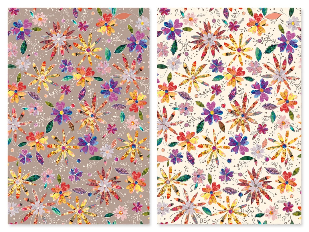 Packed Floral Cotton Fabric Prismatic Blooms Turnowsky QT Fabrics 29083 ...