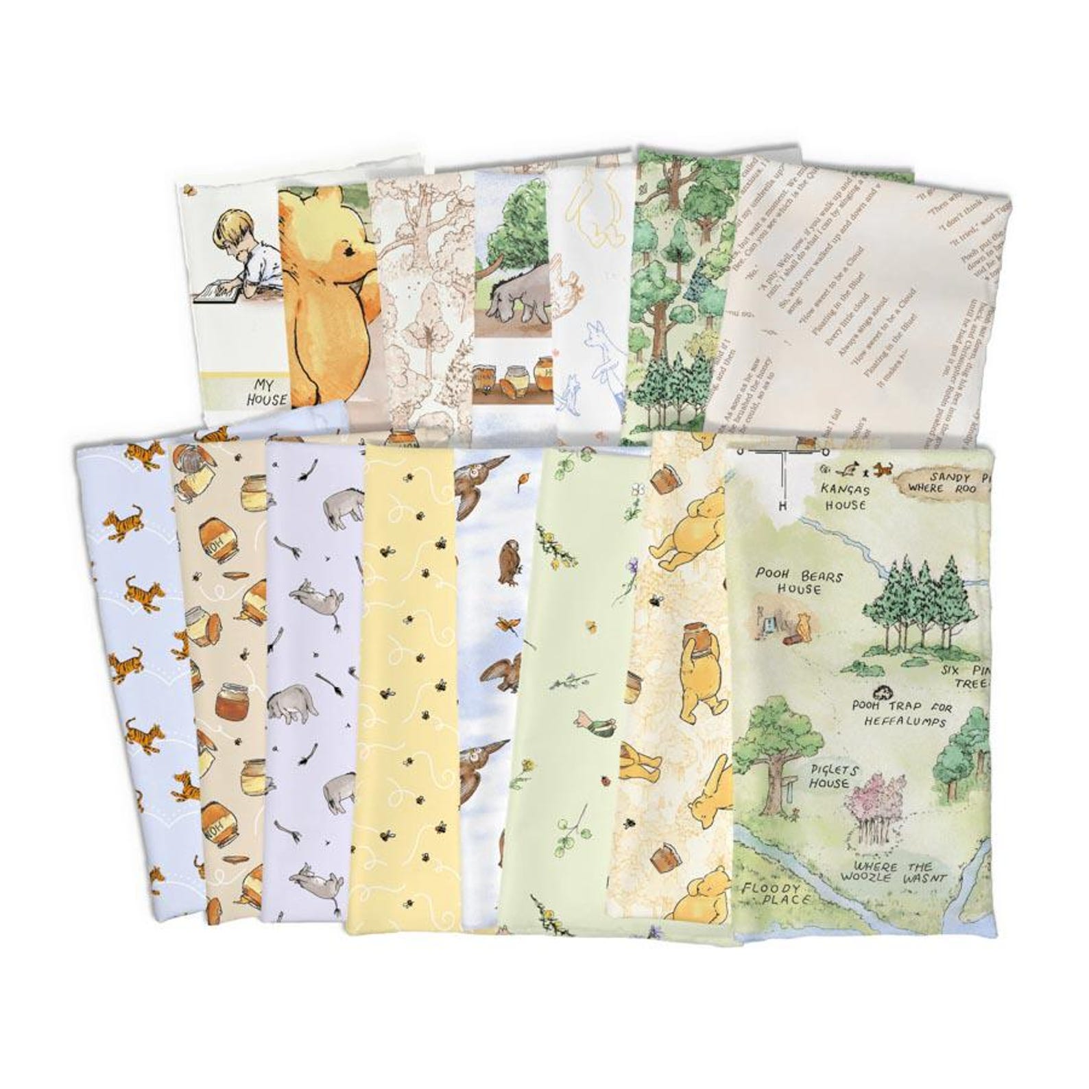 Map Minky Fabric, Classic Winnie the Pooh 8765MK-60, WA Dodge Studio E ...