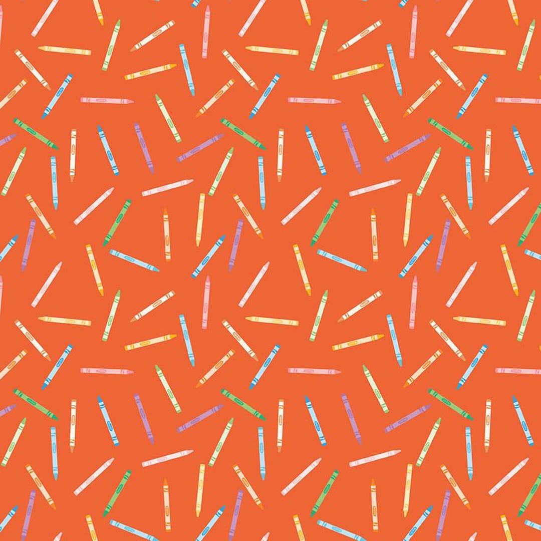 Crayons Cotton Fabric, C15412 Riley Blake Licensed Get Your Cray-on ...