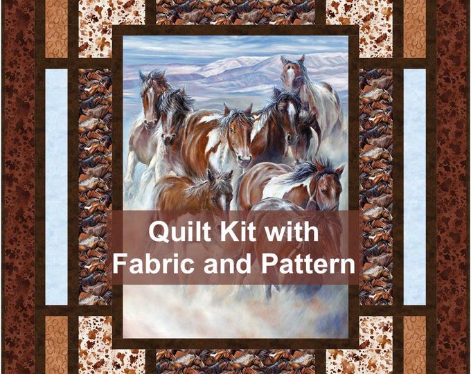 Stallion Song Quilt Kit With Fabric and Pattern for Quilt Top& Binding ...