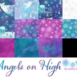 Angel Feature Cotton Fabric, Angels on High Cathy Squire Northcott ...