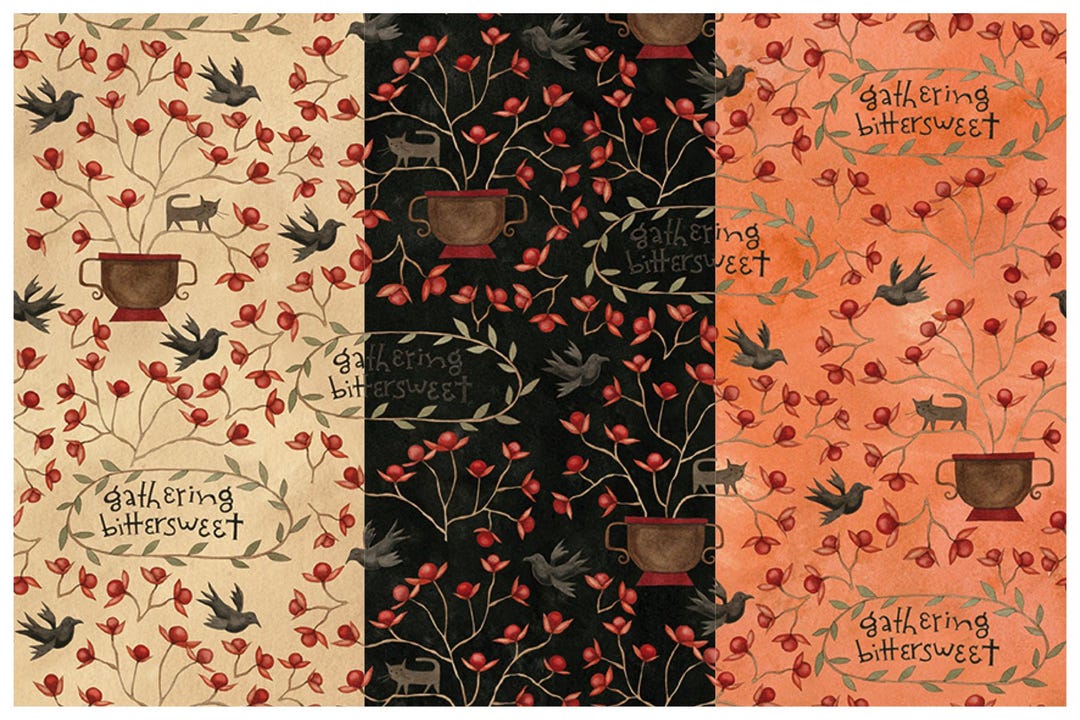 Gathering Cotton Fabric, Bittersweet Farm, C14852 Riley Blake Teresa ...