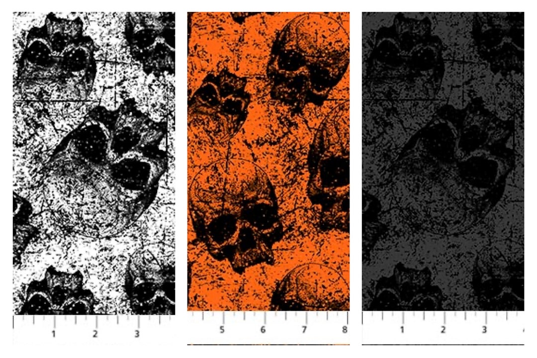 Scattered Skulls Halloween Cotton Fabric 10321, Frightful Patrick Lose ...