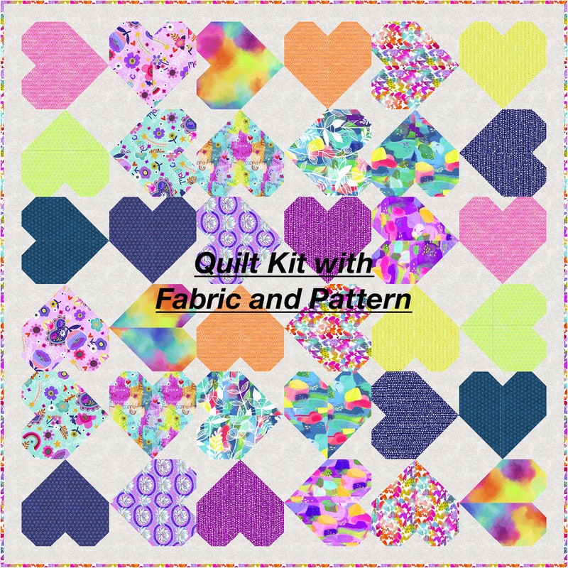 Boho Heart Quilt Kit - Etsy