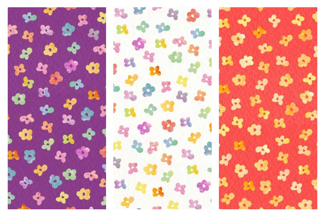 Ditzy Flower Toss Cotton Fabric Fairy Garden FAIG 05159 Sillier Than ...