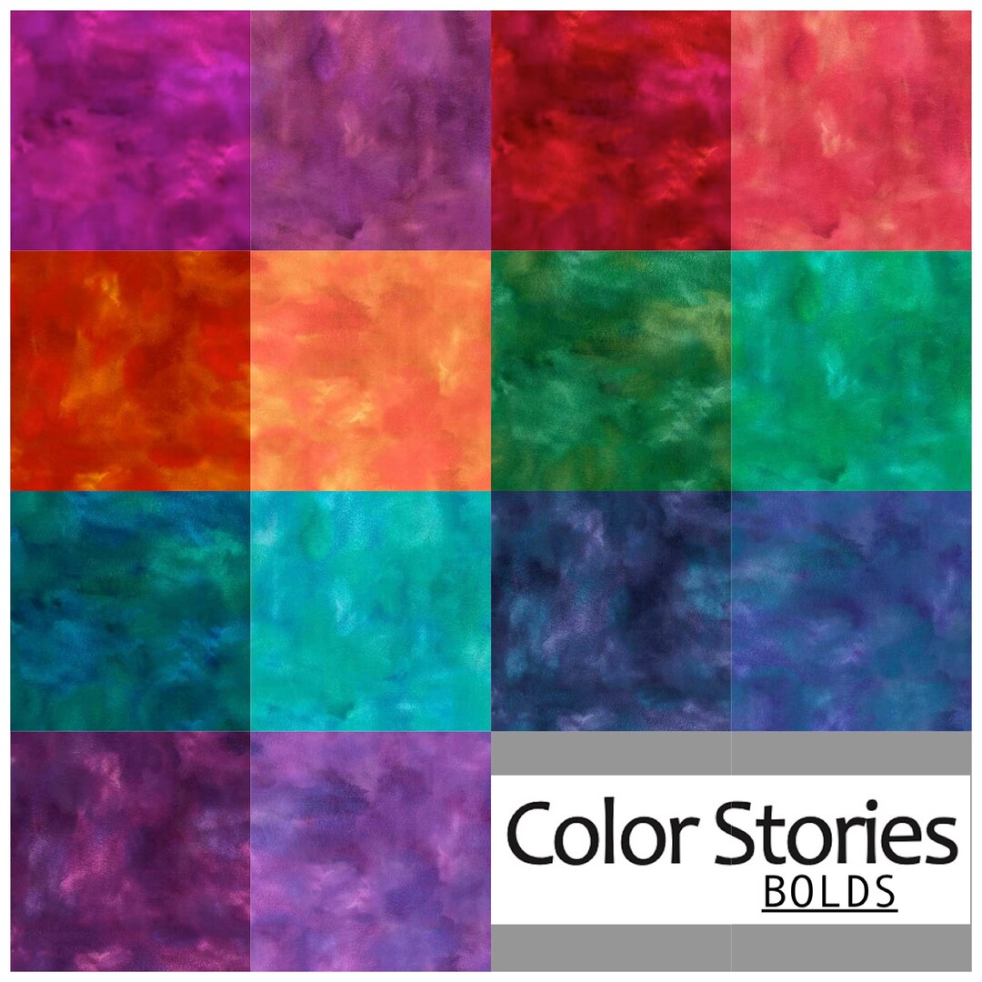 Bold Color Stories Cotton Fabric, CSTO5226 Watercolor Mottled Quilting ...