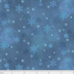 Mini Snowflakes Cotton Fabric, Snowfall 5455 P&B Textile, Christmas ...