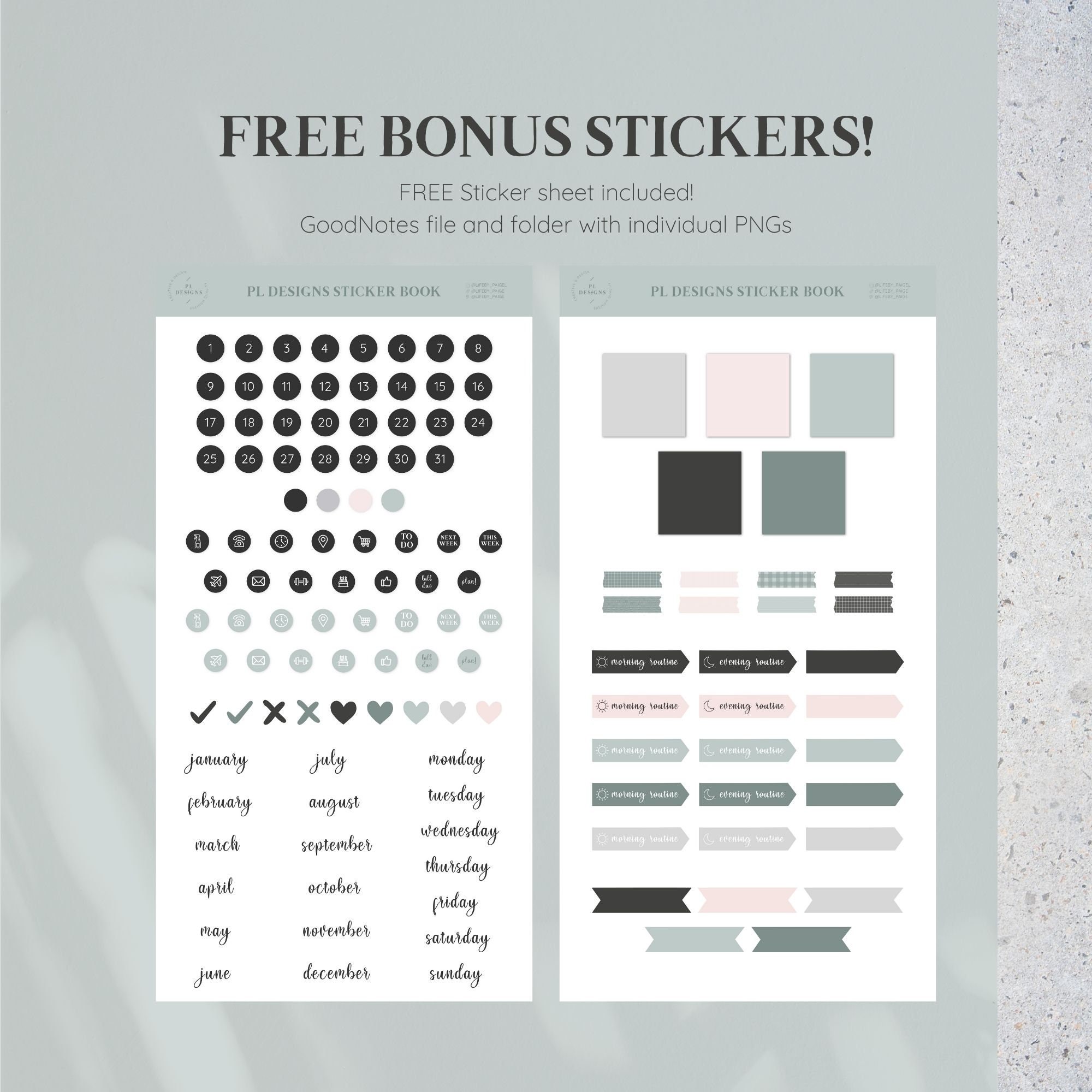 Digital Pocket Planner Minimal Modern Aesthetic, iPhone and Android ...