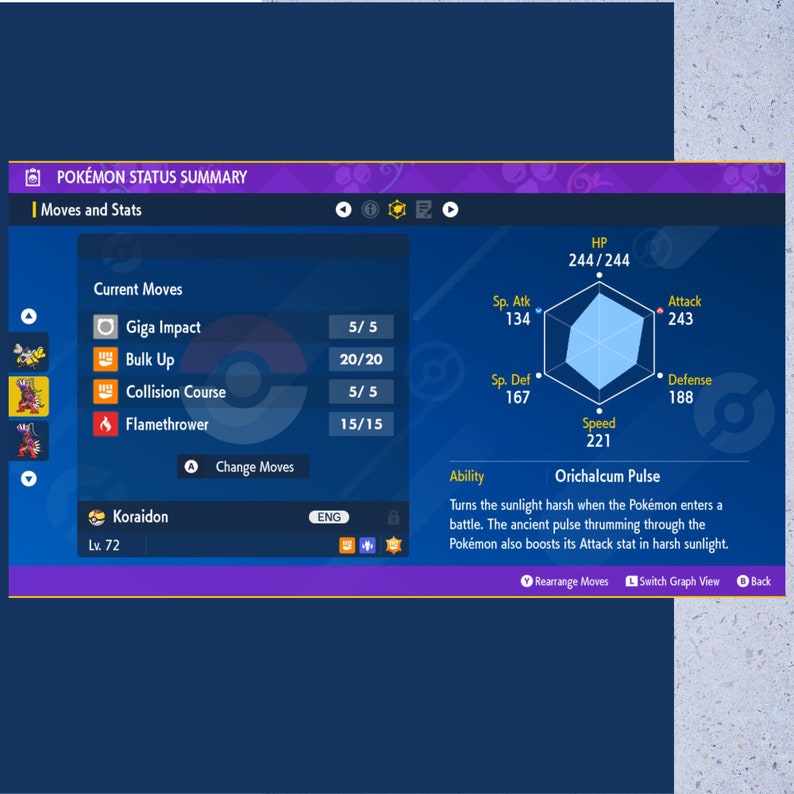 Koraidon NON SHINY Pokemon / Pokemon Scarlet and Violet / Held Item ...