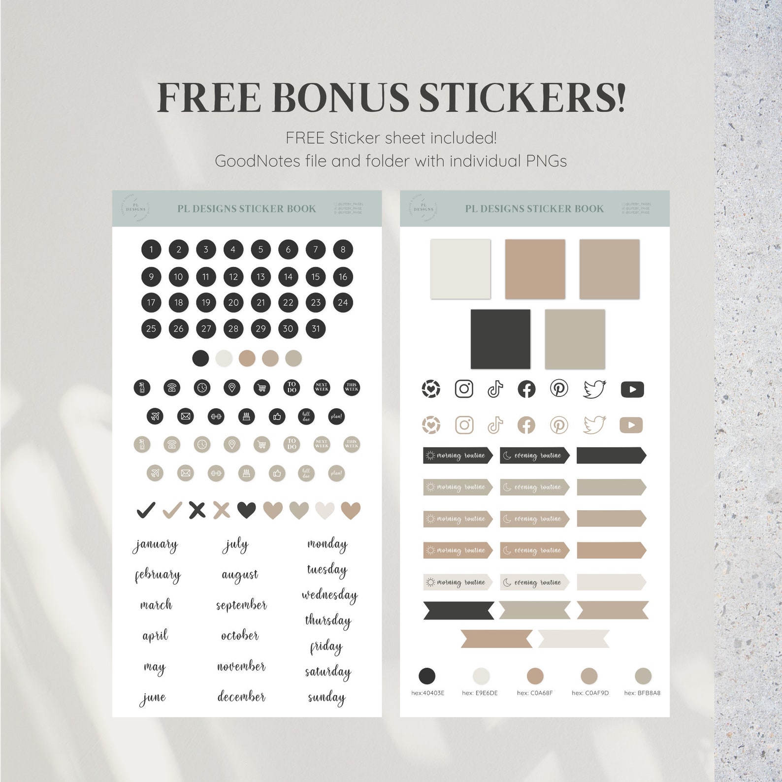 Digital Pocket Planner - Beige Minimal Modern Aesthetic, iPhone ...