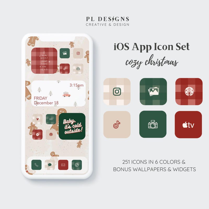 Apple App Icons Christmas - Etsy