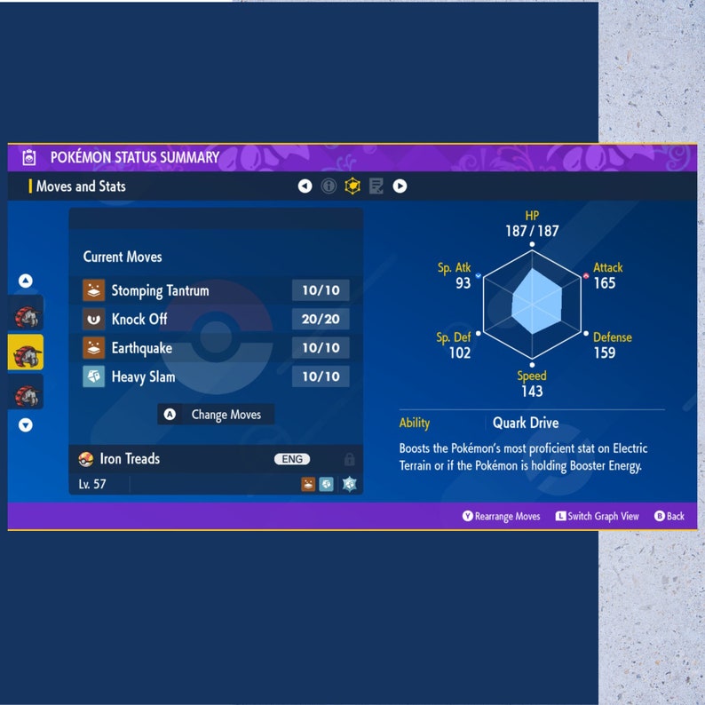 Iron Treads SHINY Pokemon / Pokemon Scarlet and Violet / Held Item ...