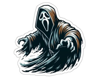 Horror and Spooky HALLOWEEN GHOST Sticker Cute BOO Halloween Stickers ...